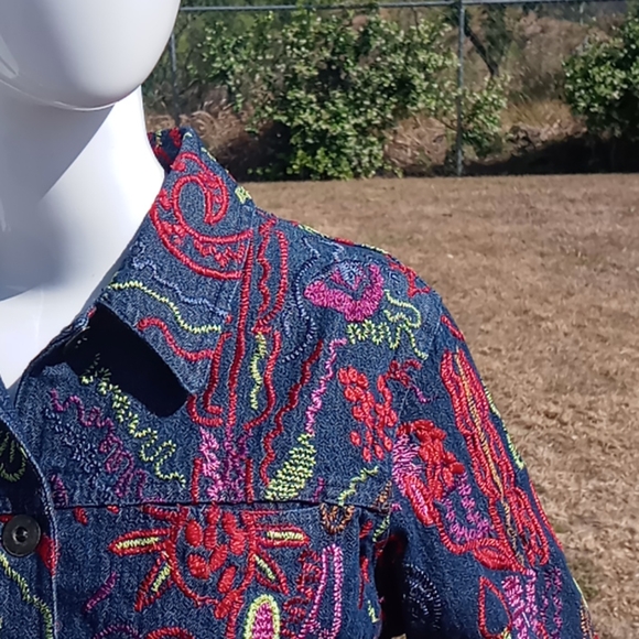 Acorn | Jackets & Coats | Acorn Vintage 9s Embroidered Jean Jacket ...